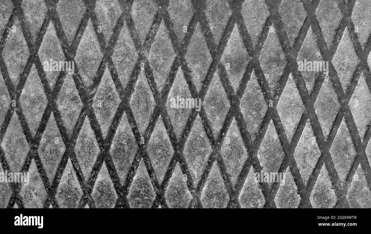 Close-up of a metal stair step with diamond pattern Stock Photo - Alamy