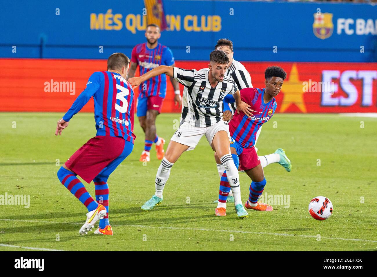 Alejandro Balde of FC Barcelona during the Trofeu Joan Gamper match ...