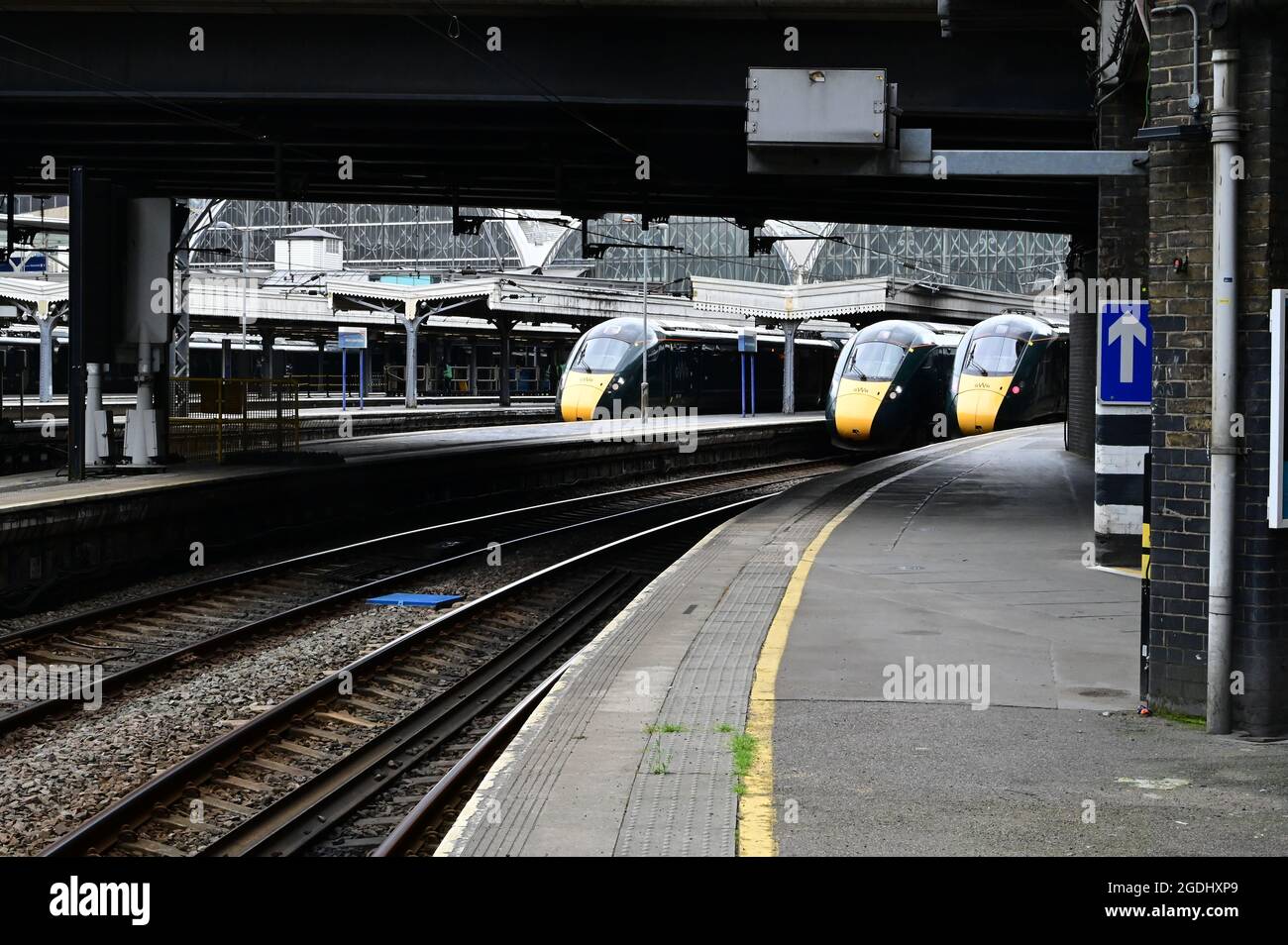 Three class 800 trains at Paddington station in London 14 August 2021 ...