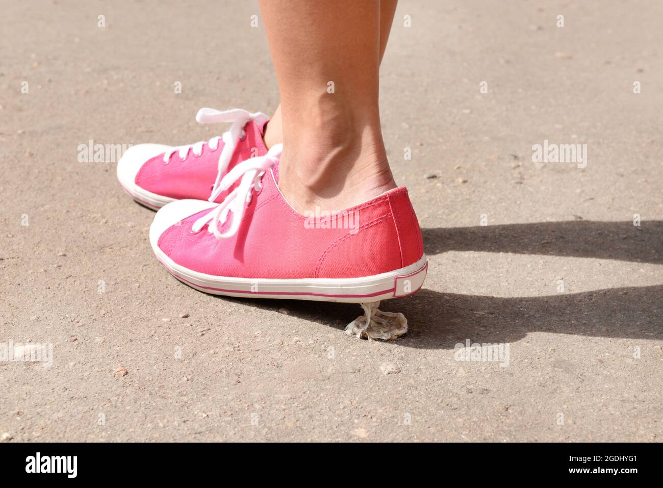 Chewing gum and foot hi-res stock photography and images - Alamy