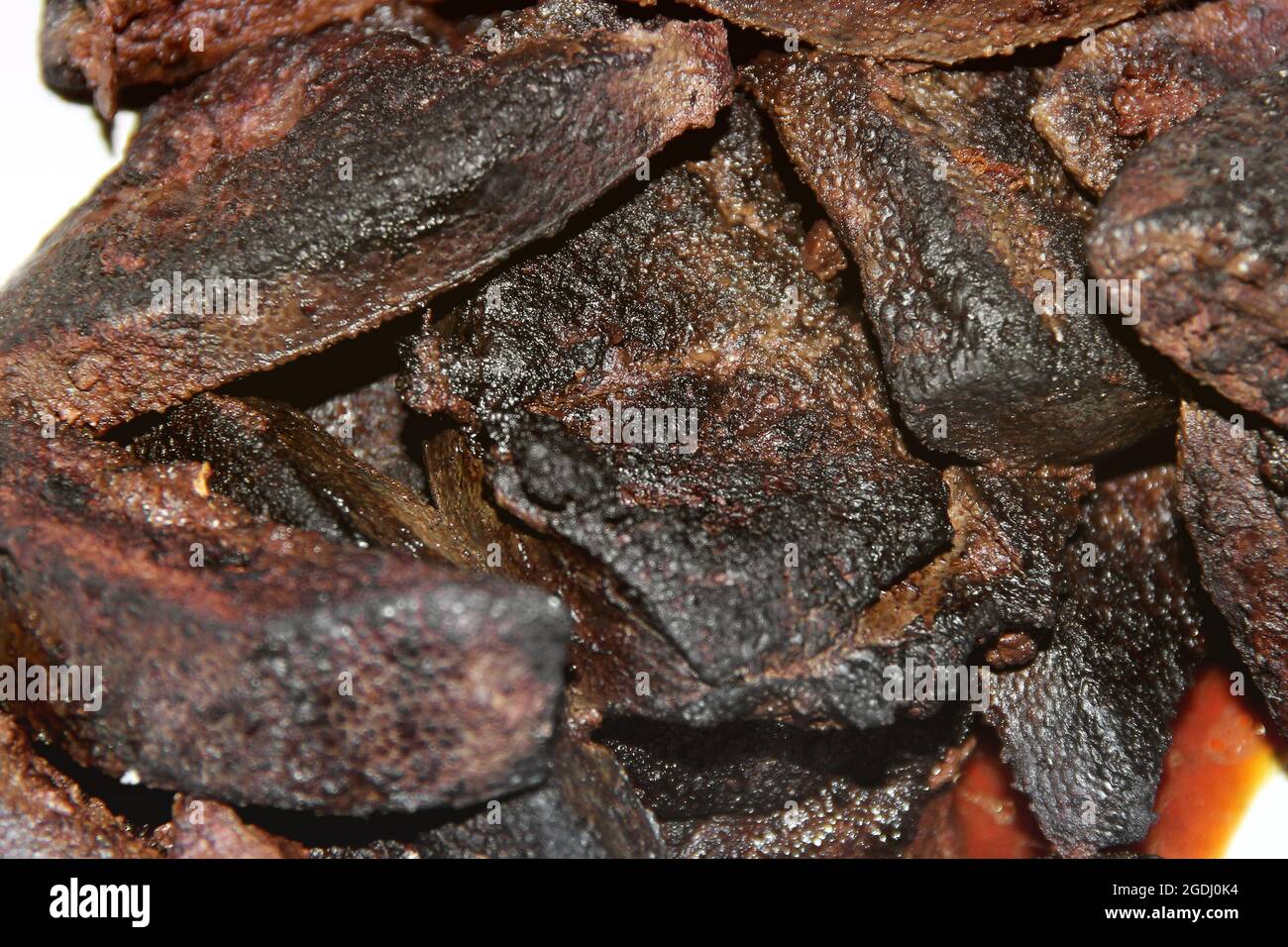 Background from food. Fried liver. Close up Stock Photo - Alamy