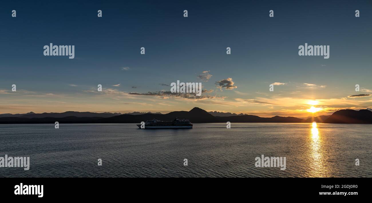 Alaska, USA - June 22 , 2018: Panoramic shot of Celebrity Infinity ...
