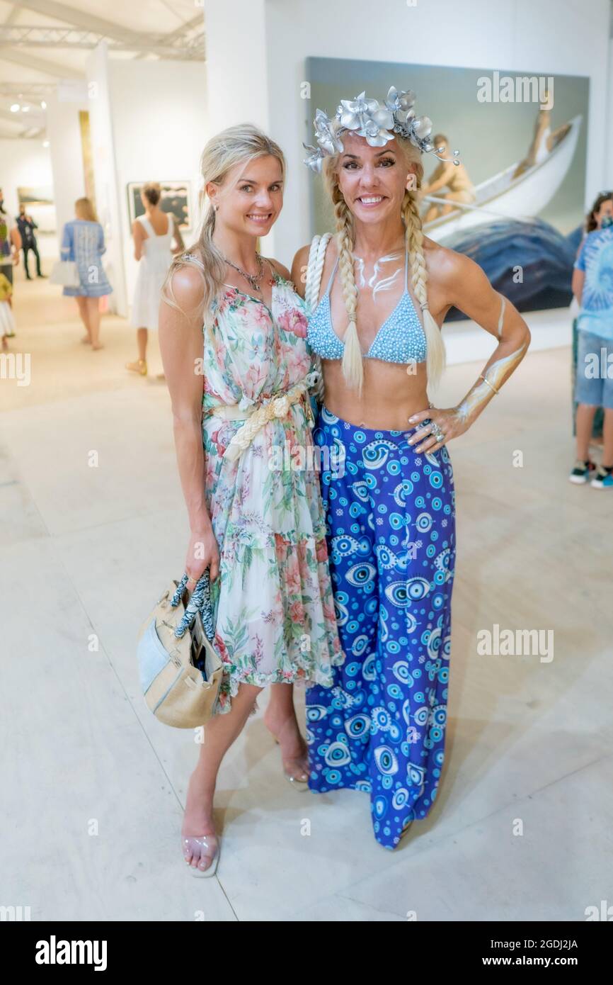 Elena Ulansky and Luciana Pampalone attend Market Art + Design The Hamptons at the Bridgehampton ...