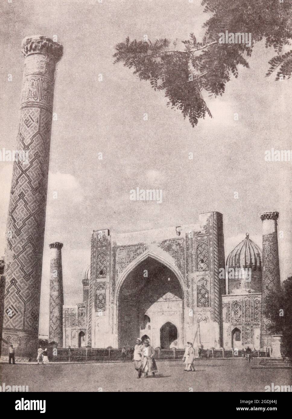 Sherdor Madrasah in Samarkand built in 1619-1636. Photo of the 1960s ...