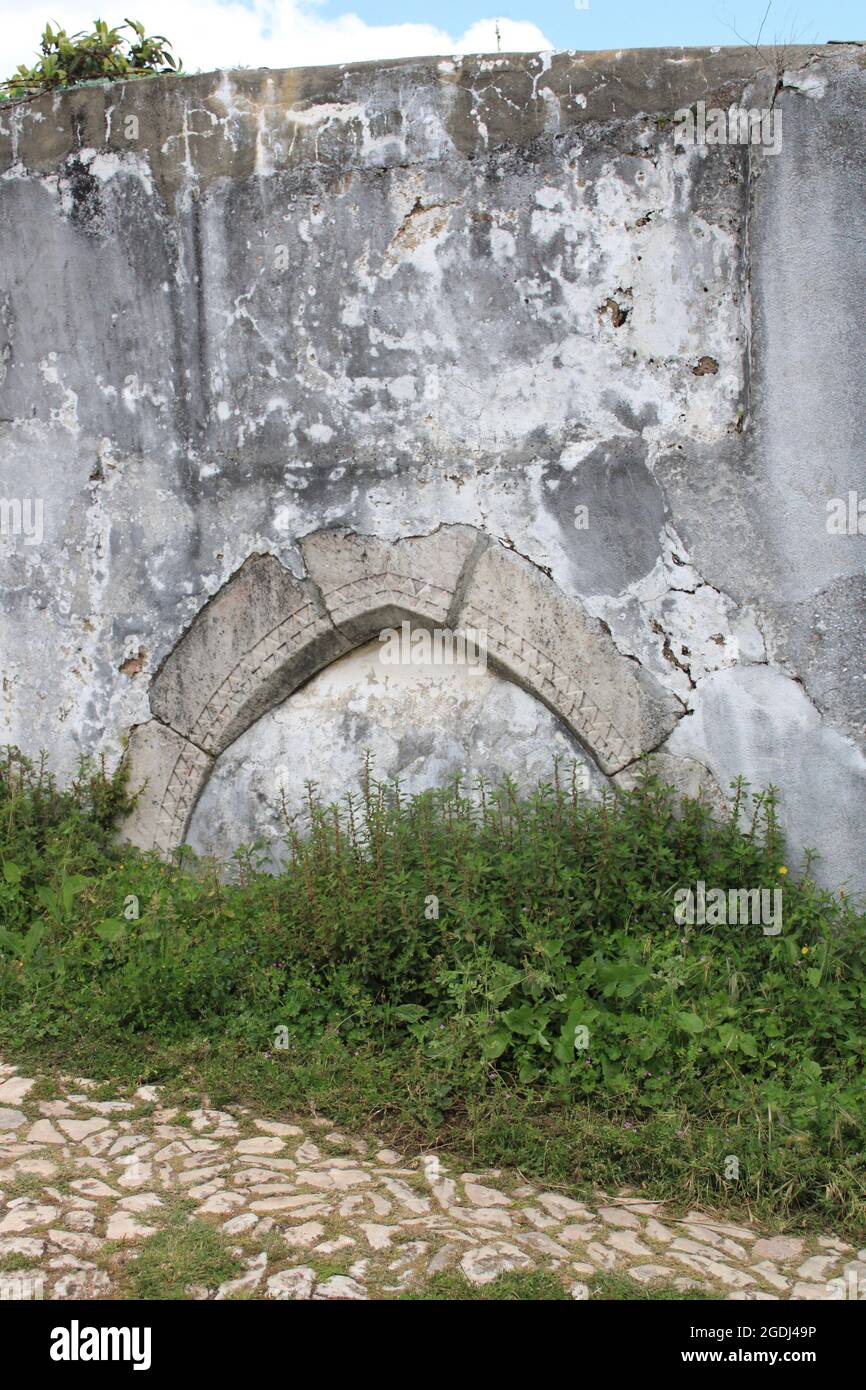 Closeup of the wall of an old dilapidated building Stock Photo - Alamy