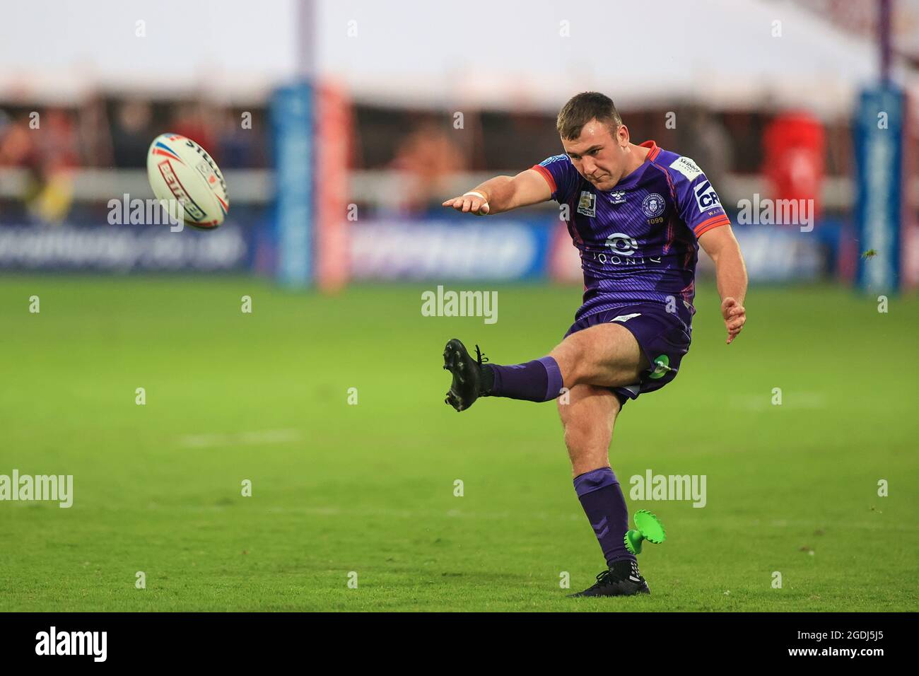 Kingston Upon Hull, UK. 13th Aug, 2021. Harry Smith (20) of Wigan ...