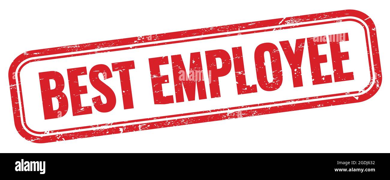 BEST EMPLOYEE text on red grungy vintage rectangle stamp Stock Photo ...