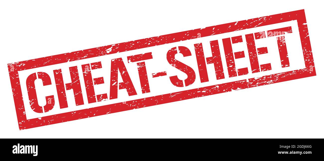 Cheat sheet word hi-res stock photography and images - Alamy