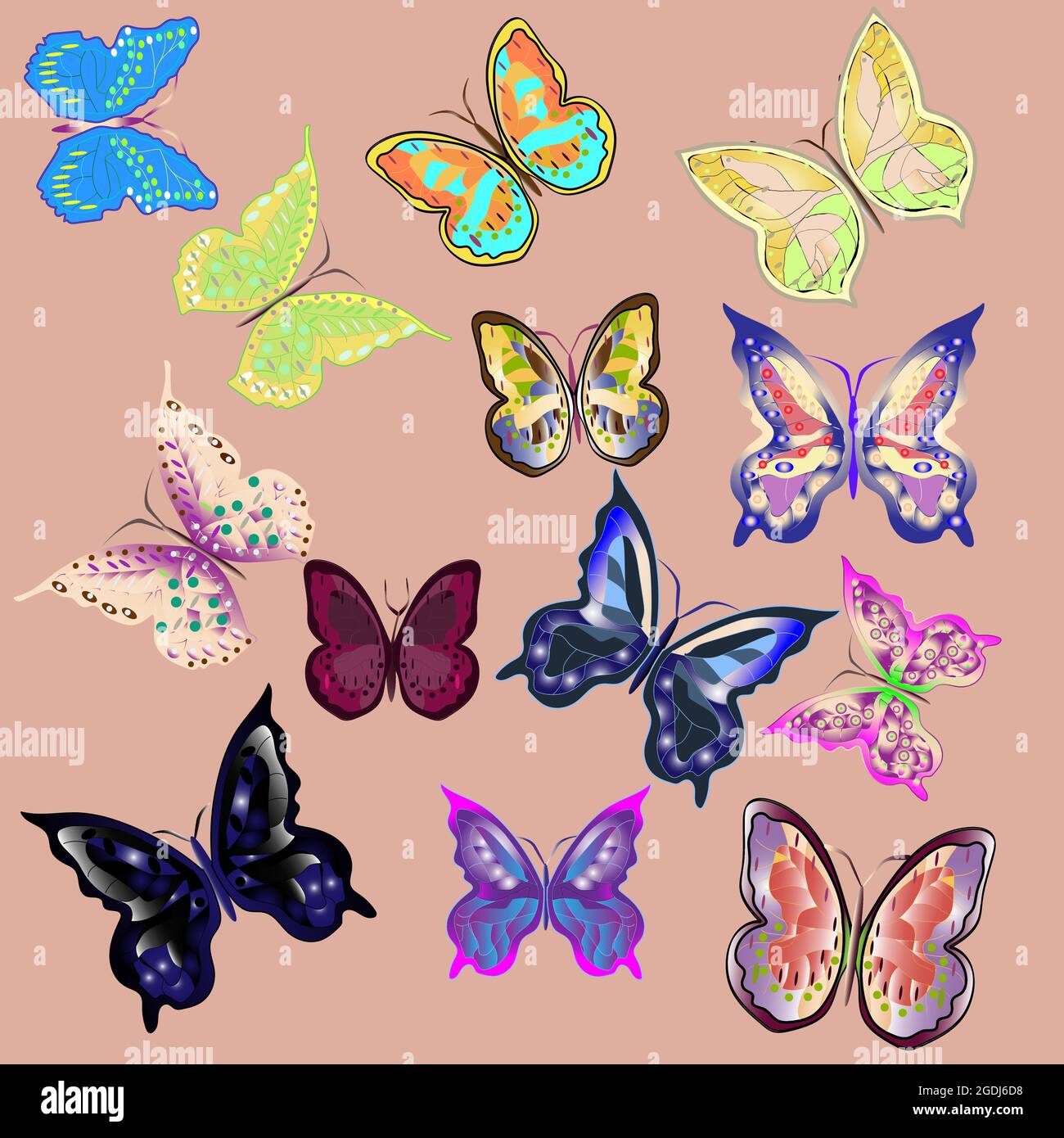 Purple monarch butterfly Stock Vector Images - Alamy