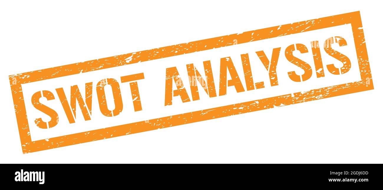 SWOT ANALYSIS orange grungy rectangle stamp sign Stock Photo - Alamy