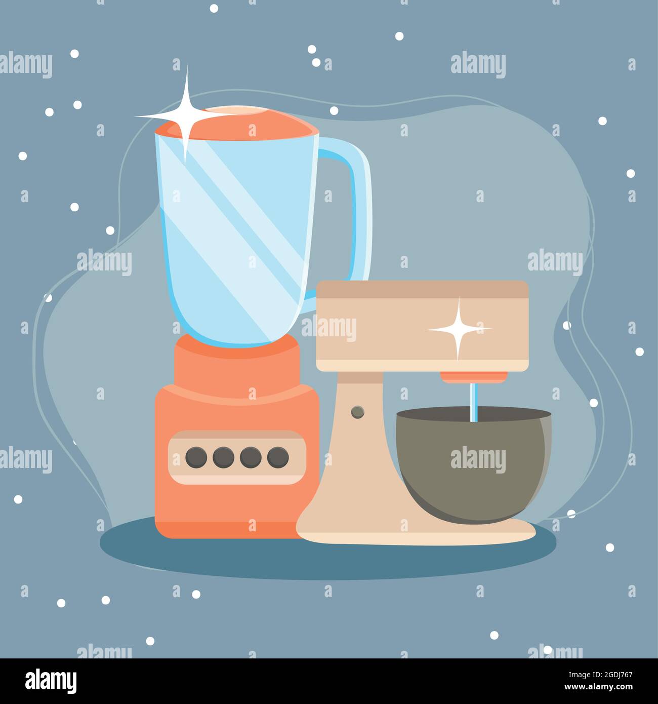 Mixer appliance bowl Stock Vector Images - Alamy