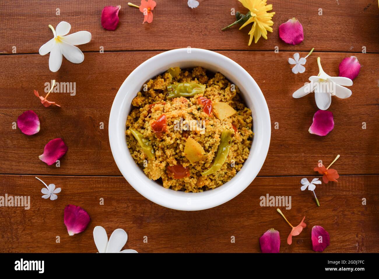 Traditional Indian fasting food recipe dish called Bhagar homemade of ...