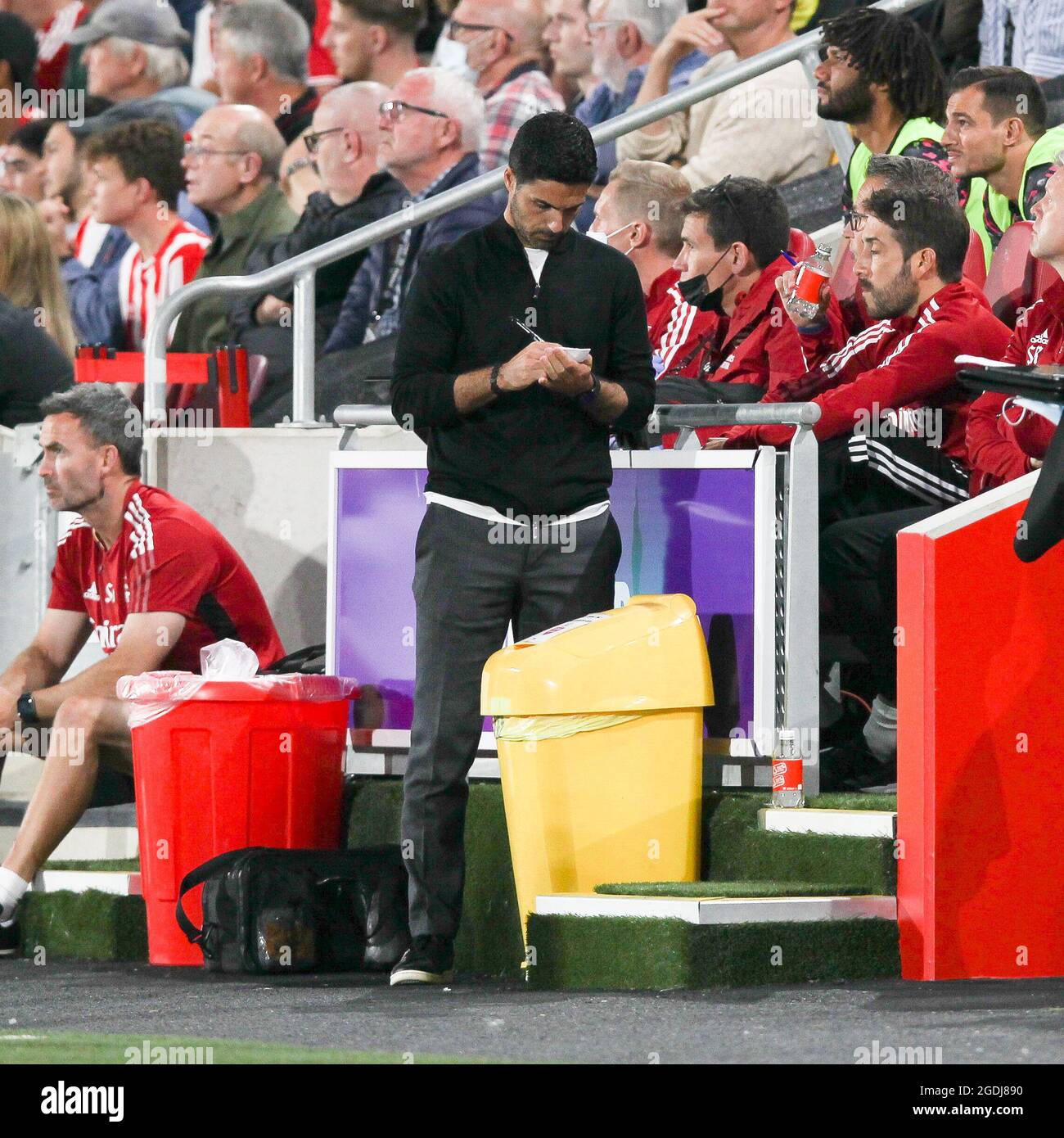 London, UK. 13th Aug, 2021. What a load of rubbish. Arsenal Manager ...