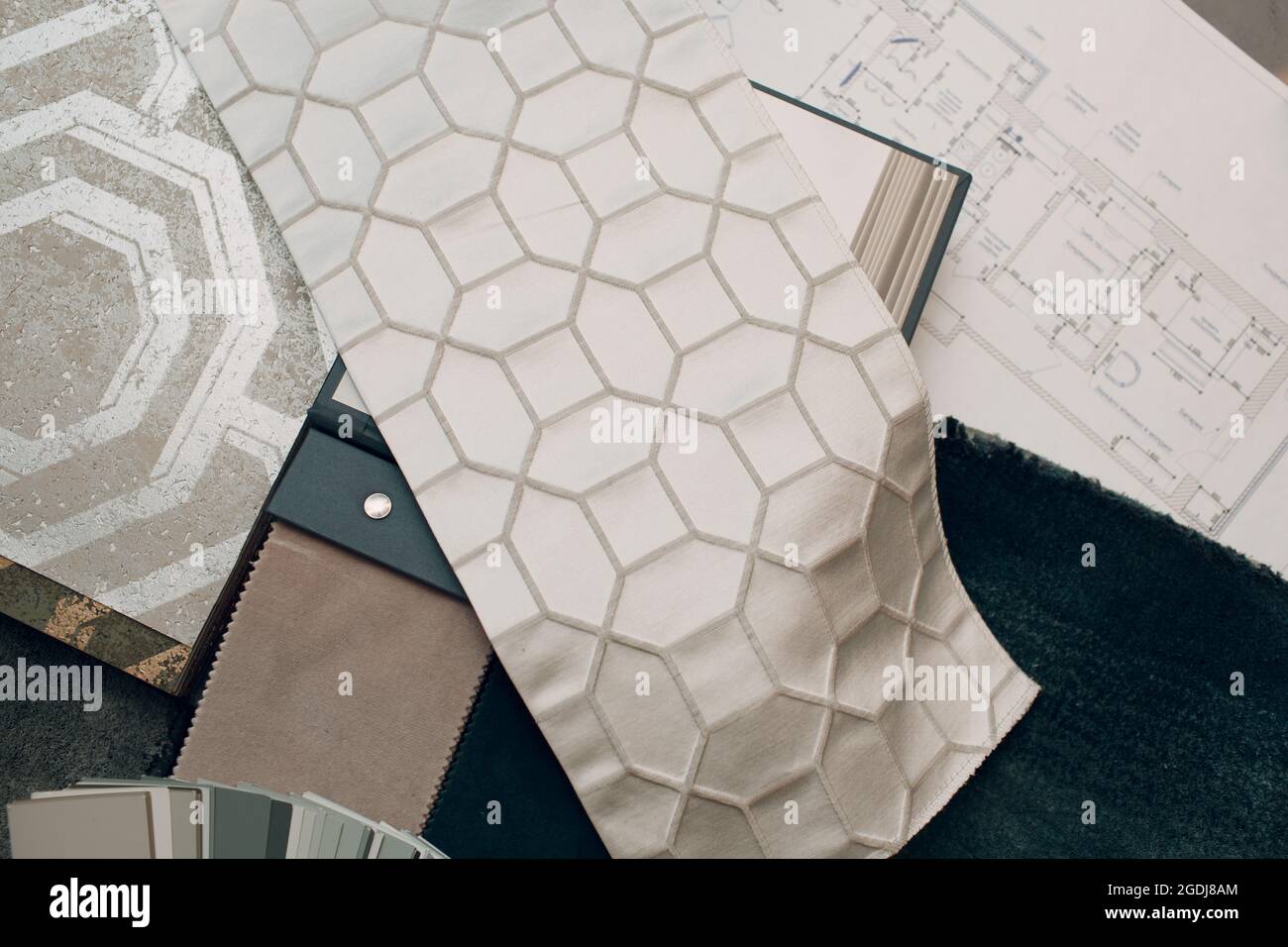 Interior design concept. Designer and project Stock Photo - Alamy