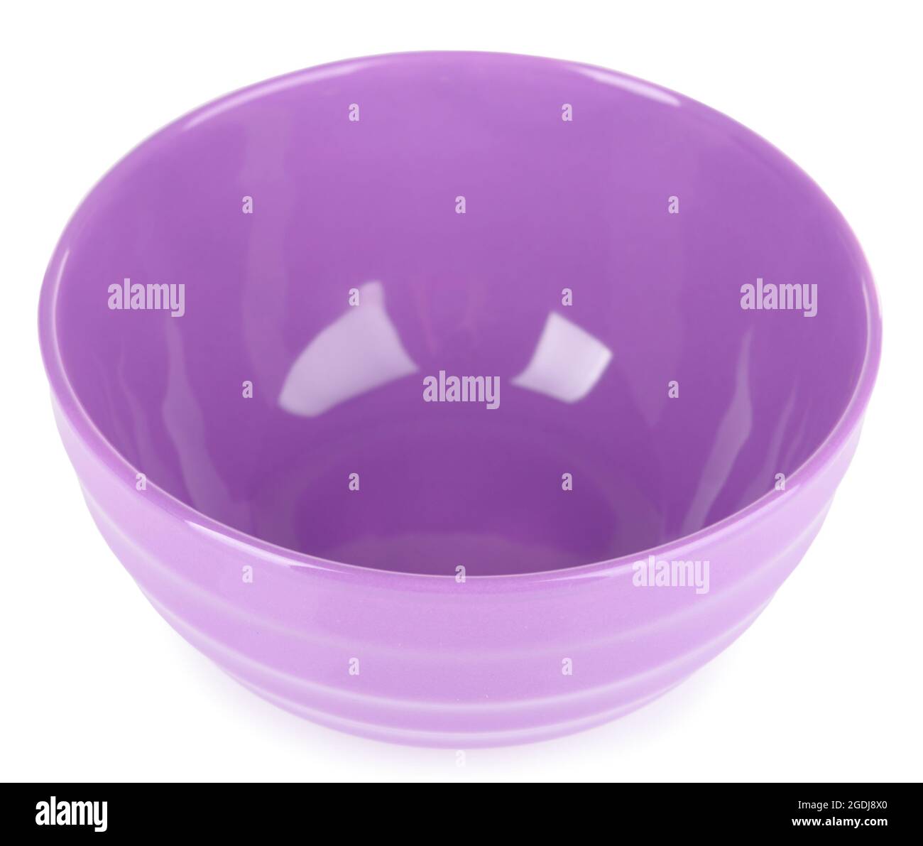 Purple bowl isolated on white Stock Photo - Alamy