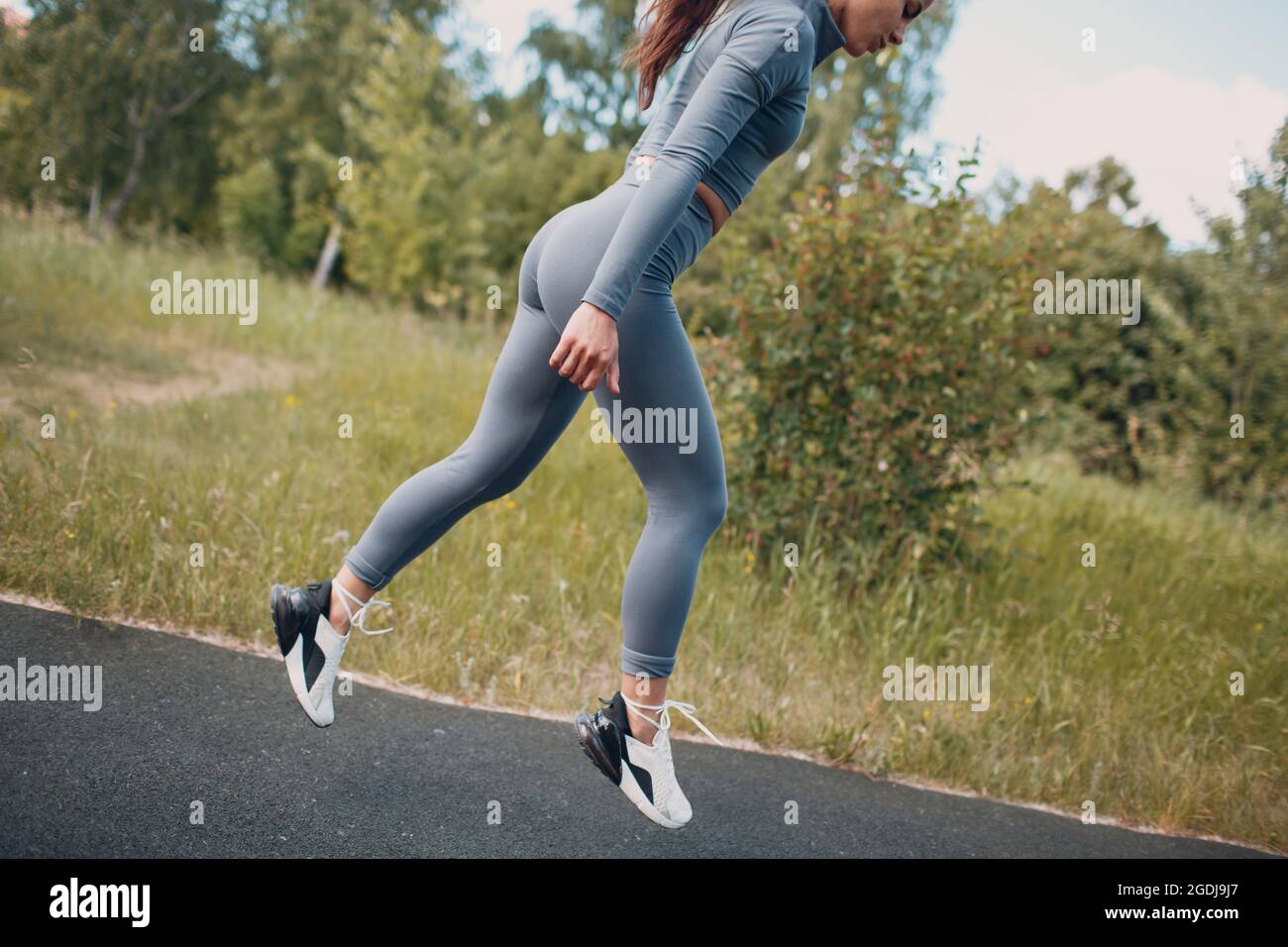 Woman legs in air hi-res stock photography and images - Alamy