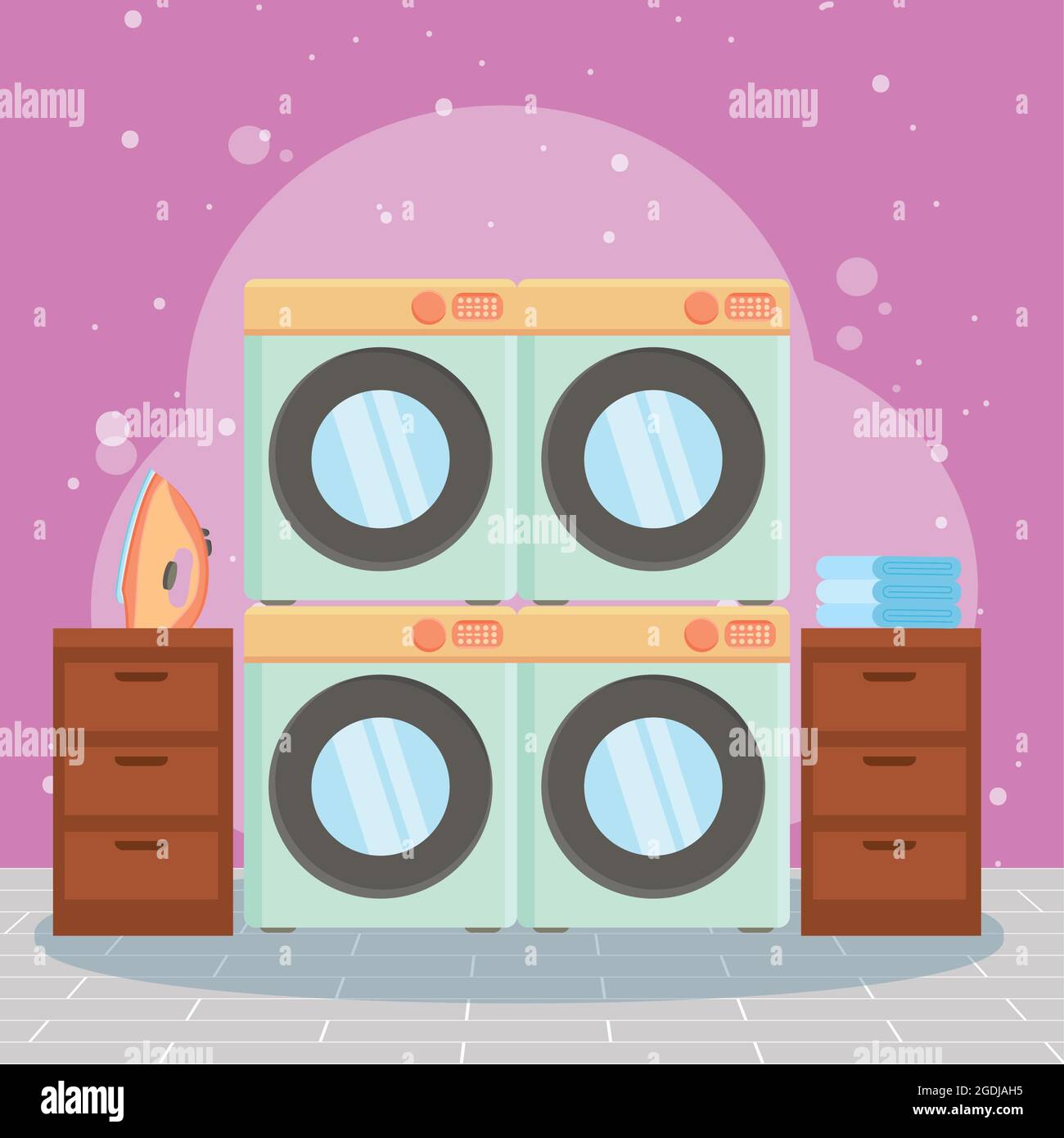 Washing machines electrical appliances Stock Vector Images - Alamy