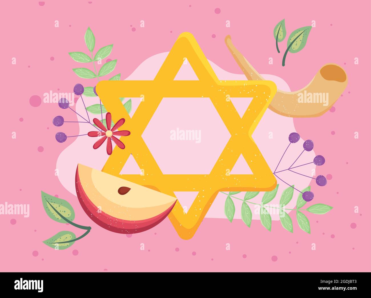 jewish star and rosh hashanah icons Stock Vector Image & Art - Alamy