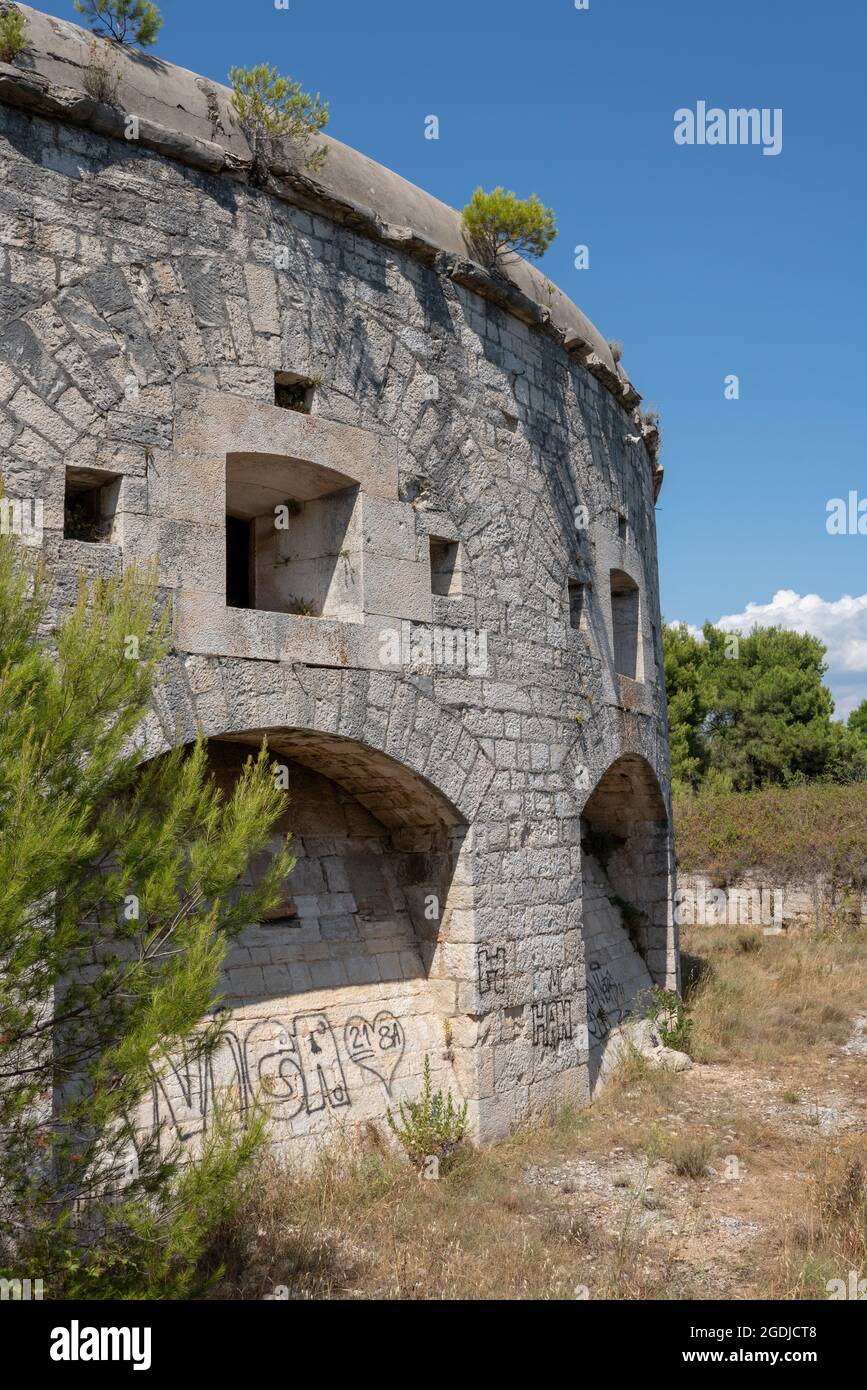 Abandoned Fort San Giorgio on Monte Ghiro, part of Austro-Hungarian ...