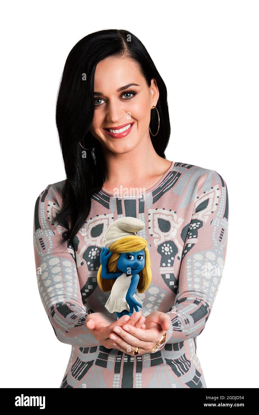 Los Angeles, USA. Katy Perry voices Smurfette in the ©Columbia Pictures ...