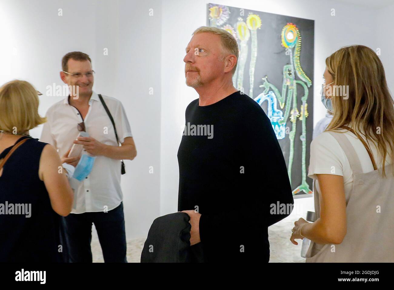 Palma, Spain. 13th Aug, 2021. Boris Becker attends the opening of his ...