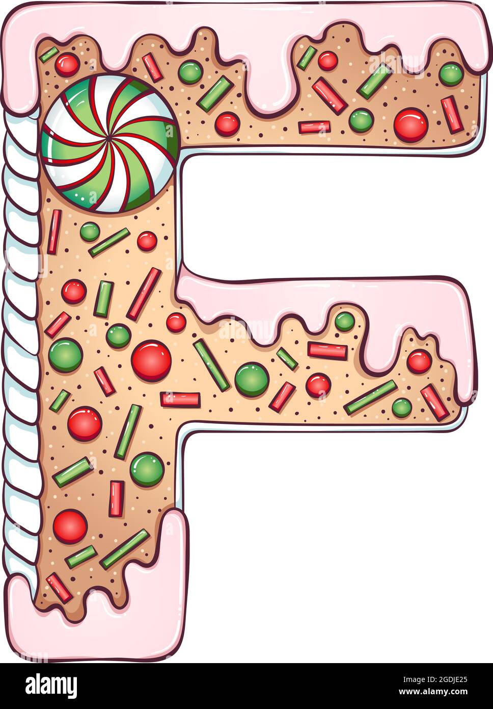 Alphabet gingerbread letter F Stock Vector Image & Art - Alamy