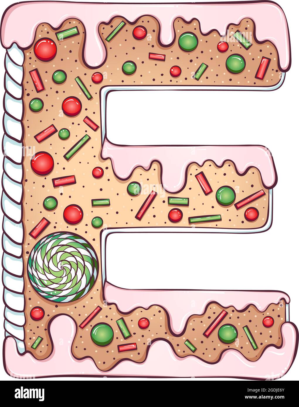 Alphabet gingerbread letter E Stock Vector Image & Art - Alamy