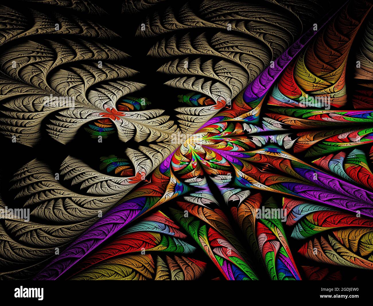 Unusual fractal flower - computer generated 3d illustration Stock Photo ...