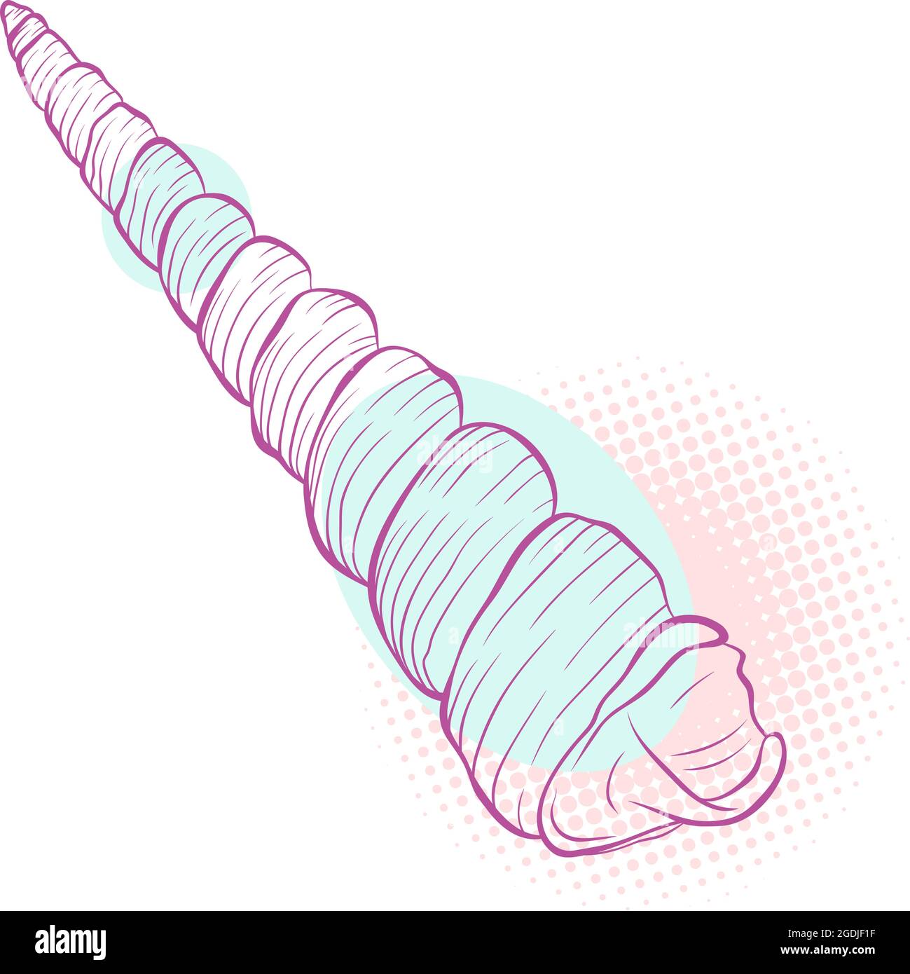 Long spiral seashell on spotted background Stock Vector Image & Art - Alamy