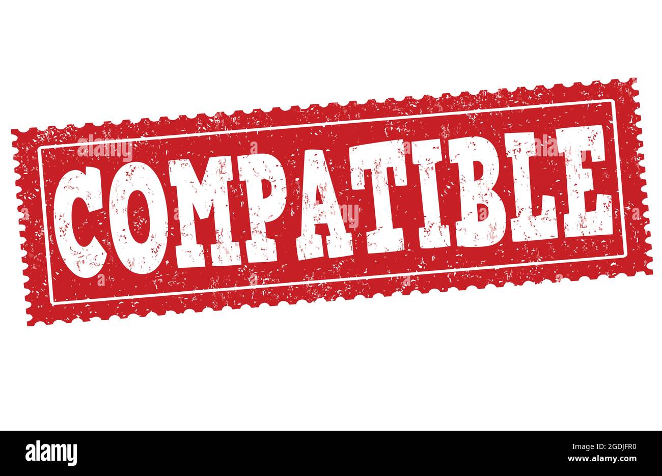 Compatible grunge rubber stamp on white background, vector illustration ...