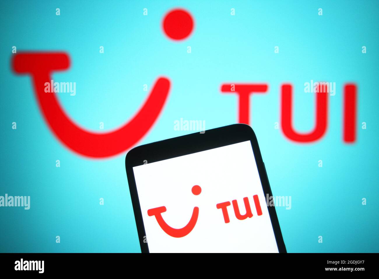 In this photo illustration a TUI Group (Touristik Union International ...