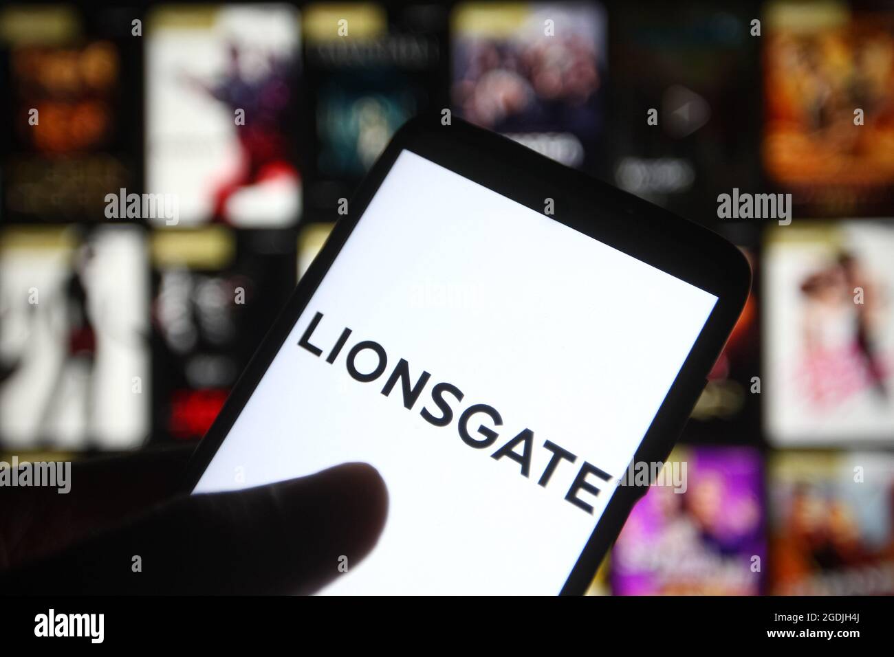 In this photo illustration a Lionsgate (Lions Gate Entertainment ...