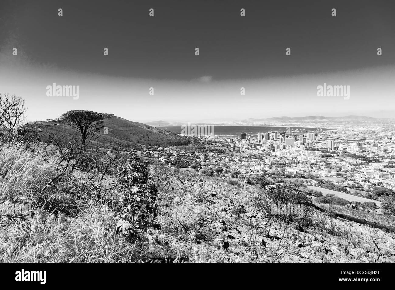 CAPE TOWN, SOUTH AFRICA - Jan 05, 2021: An aerial view of Cape Town ...