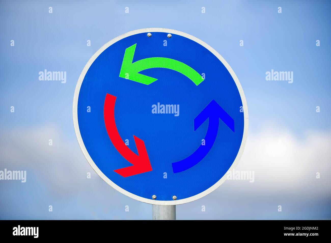 Europe roundabout sign hi-res stock photography and images - Alamy