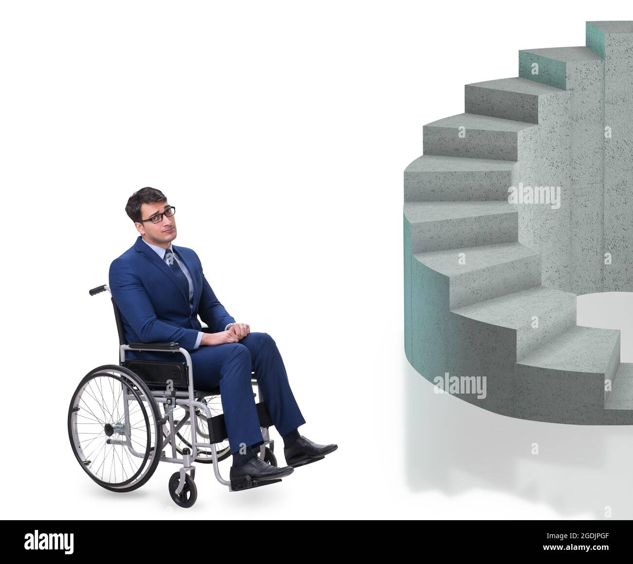 The accessibility concepth with wheelchair for disabled Stock Photo - Alamy