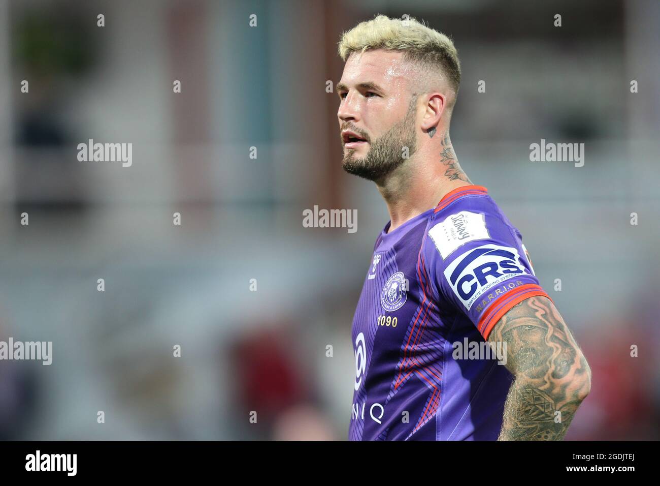 Kingston Upon Hull, UK. 13th Aug, 2021. Zak Hardaker (3) of Wigan Warriors during the game in ...
