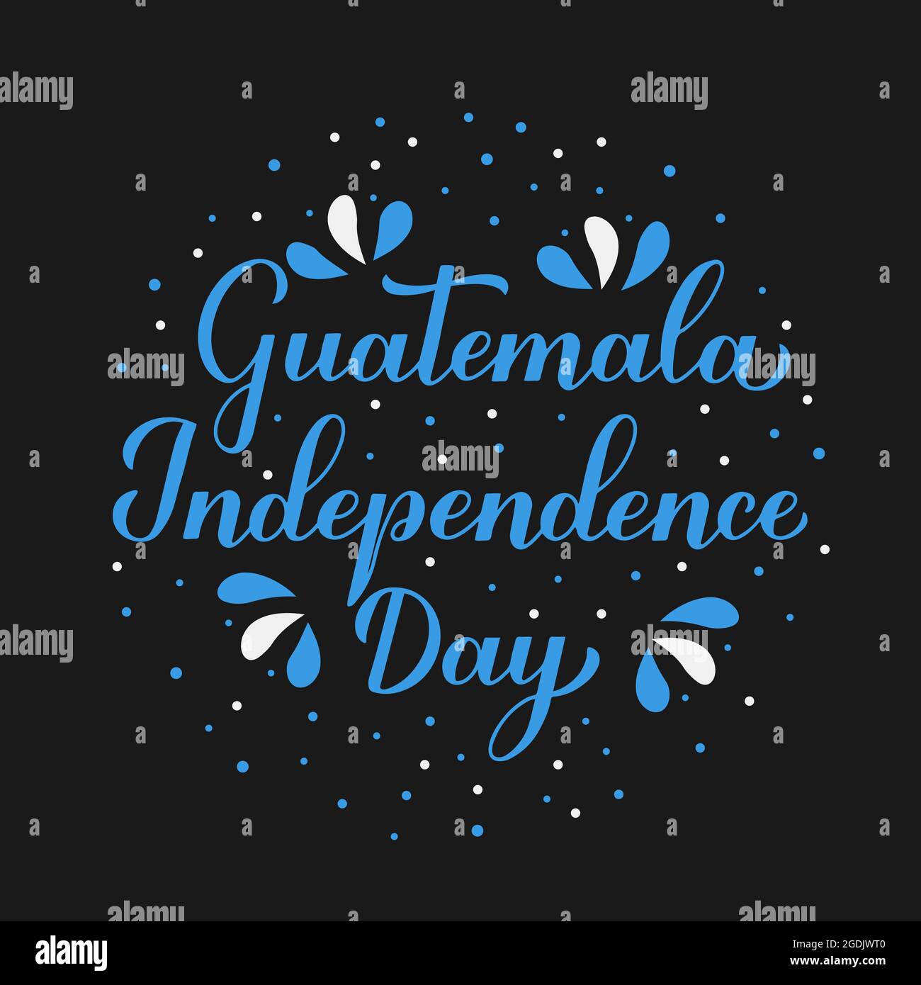 Guatemala Independence Day calligraphy lettering. National holiday ...