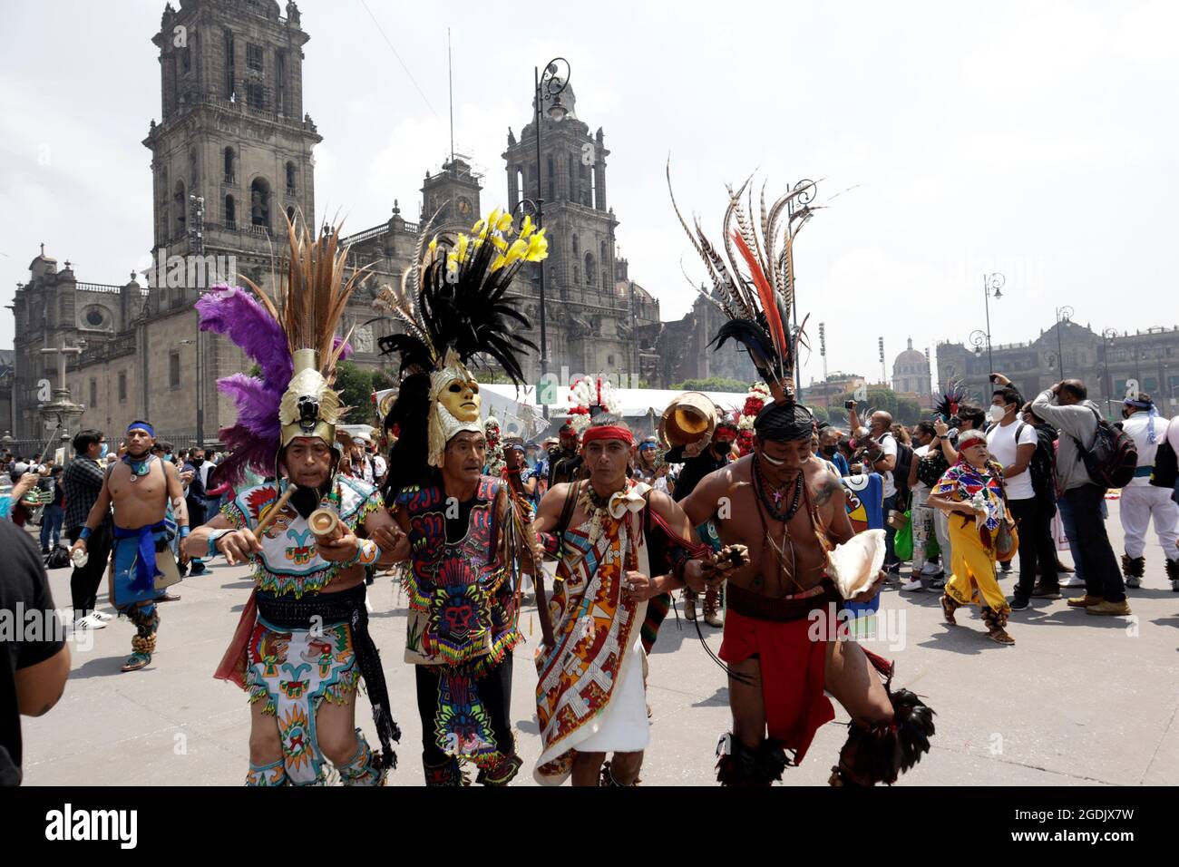 Mexico City, Mexico, August 13, 2021: integrants of different ...