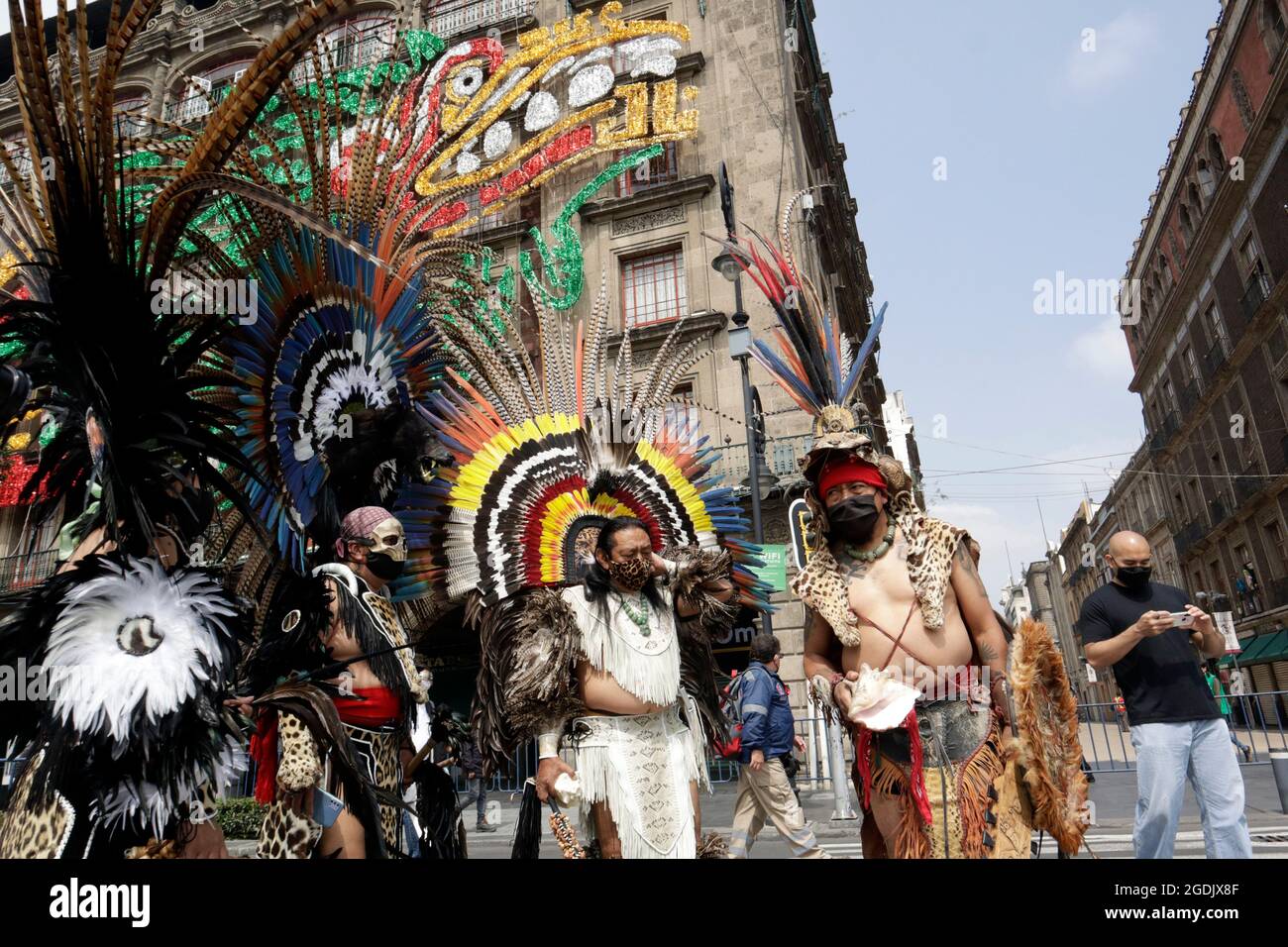 Mexico City, Mexico, August 13, 2021: integrants of different ...
