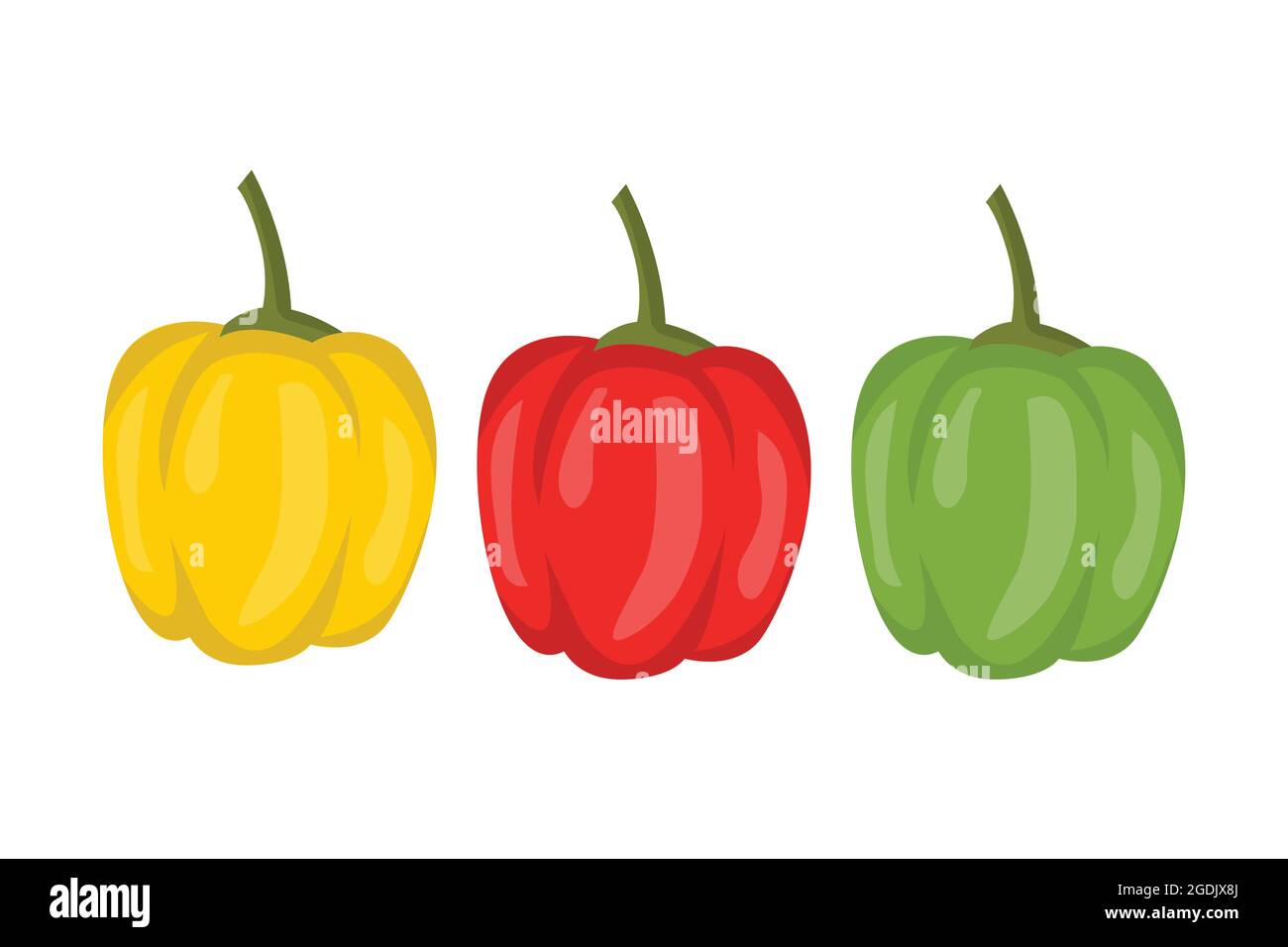 Paprika vector illustration three different colors Stock Vector Image ...
