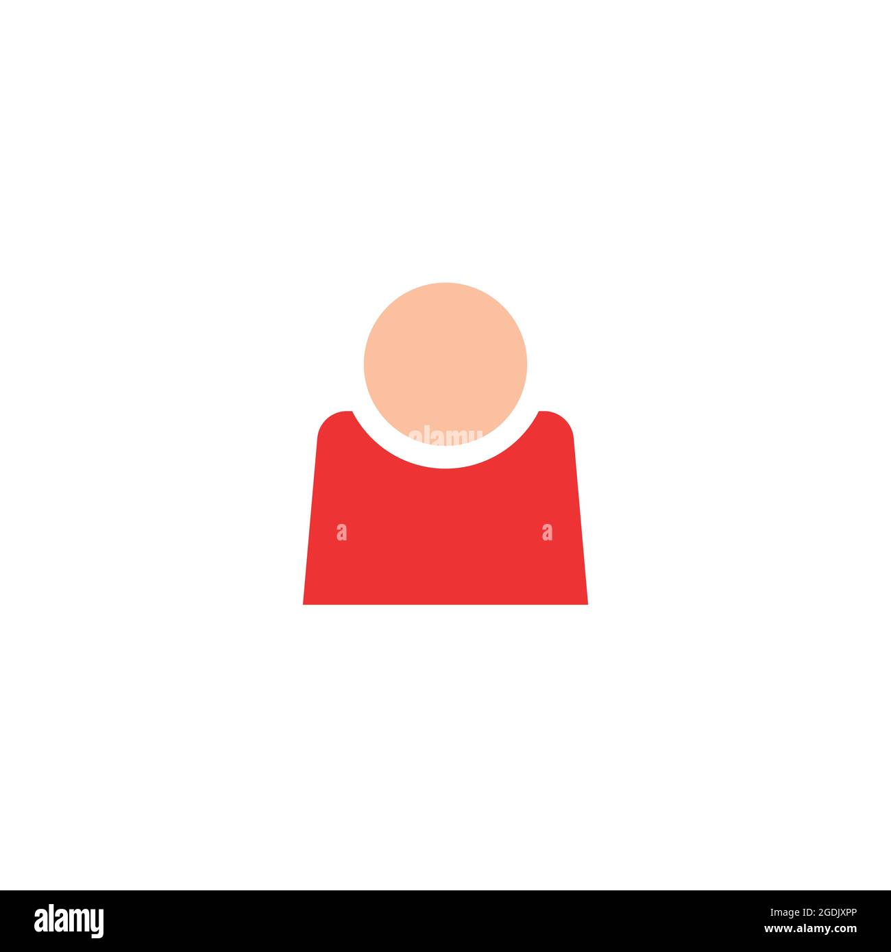 user flat icon with color, isolated user design icon, web user icon ...