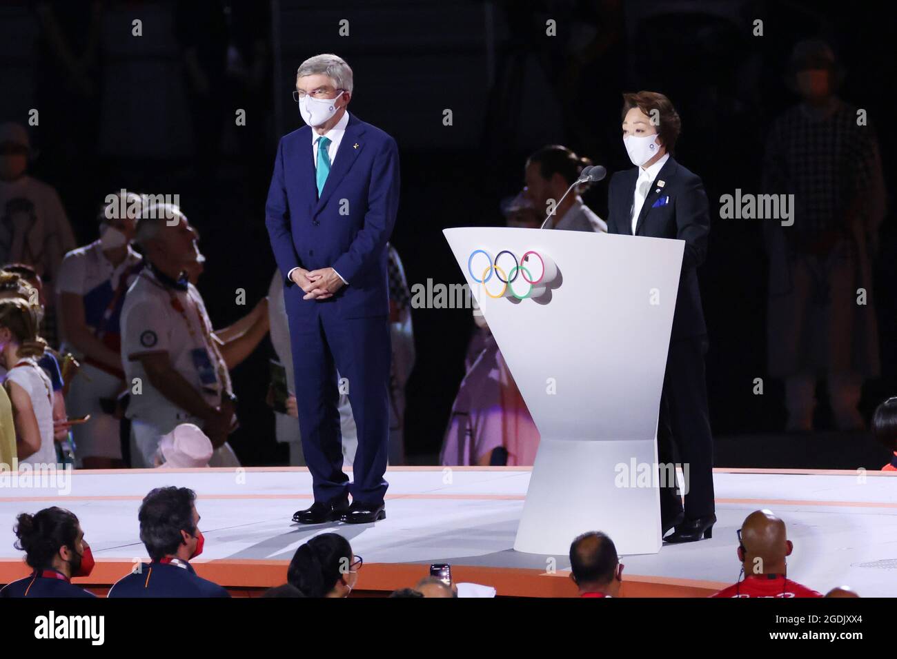 Thomas Bach IOC President, Seiko Hashimoto, AUGUST 8, 2021 : Tokyo 2020 ...