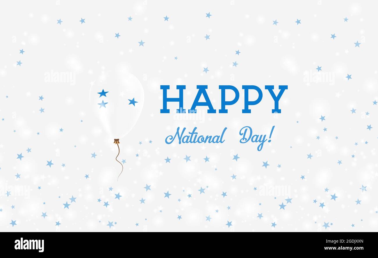 Honduras National Day patriotic poster. Flying Rubber Balloon in Colors ...