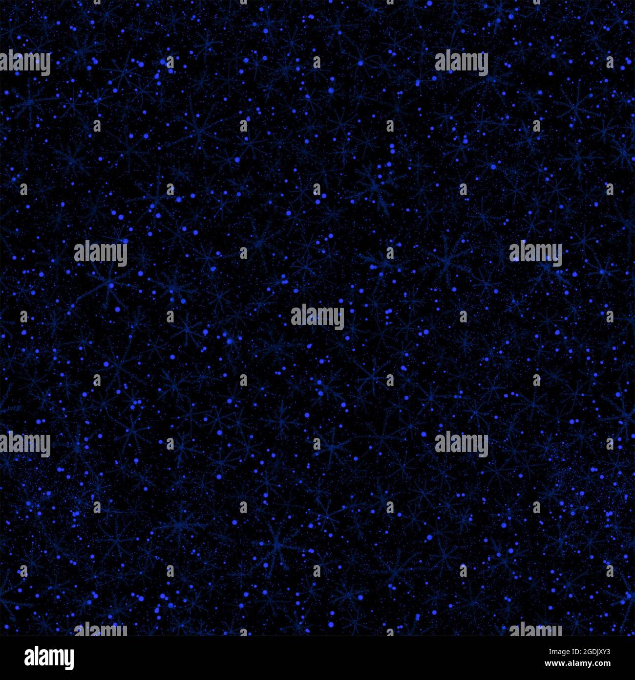 Hand Drawn Snowflakes Christmas Seamless Pattern. Subtle Flying Snow ...