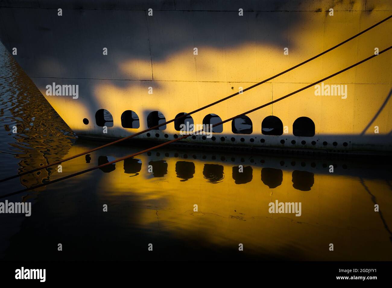 Sunrises on bow of the USS Cobia, SS 245, a World War submarine now ...