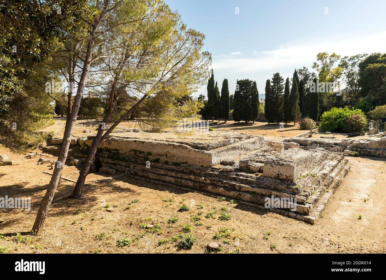 Sceneries of The Altar of Hieron II Ruins (Ara di Ierone II) in the ...