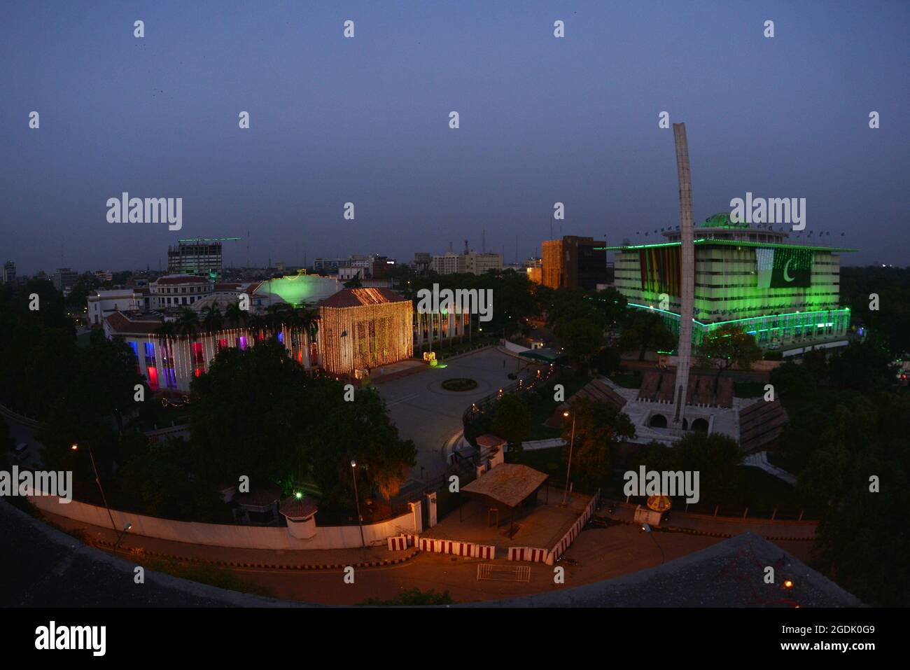 Lahore, Pakistan. 14th Aug, 2021. A stunning view of Punjab assembly ...