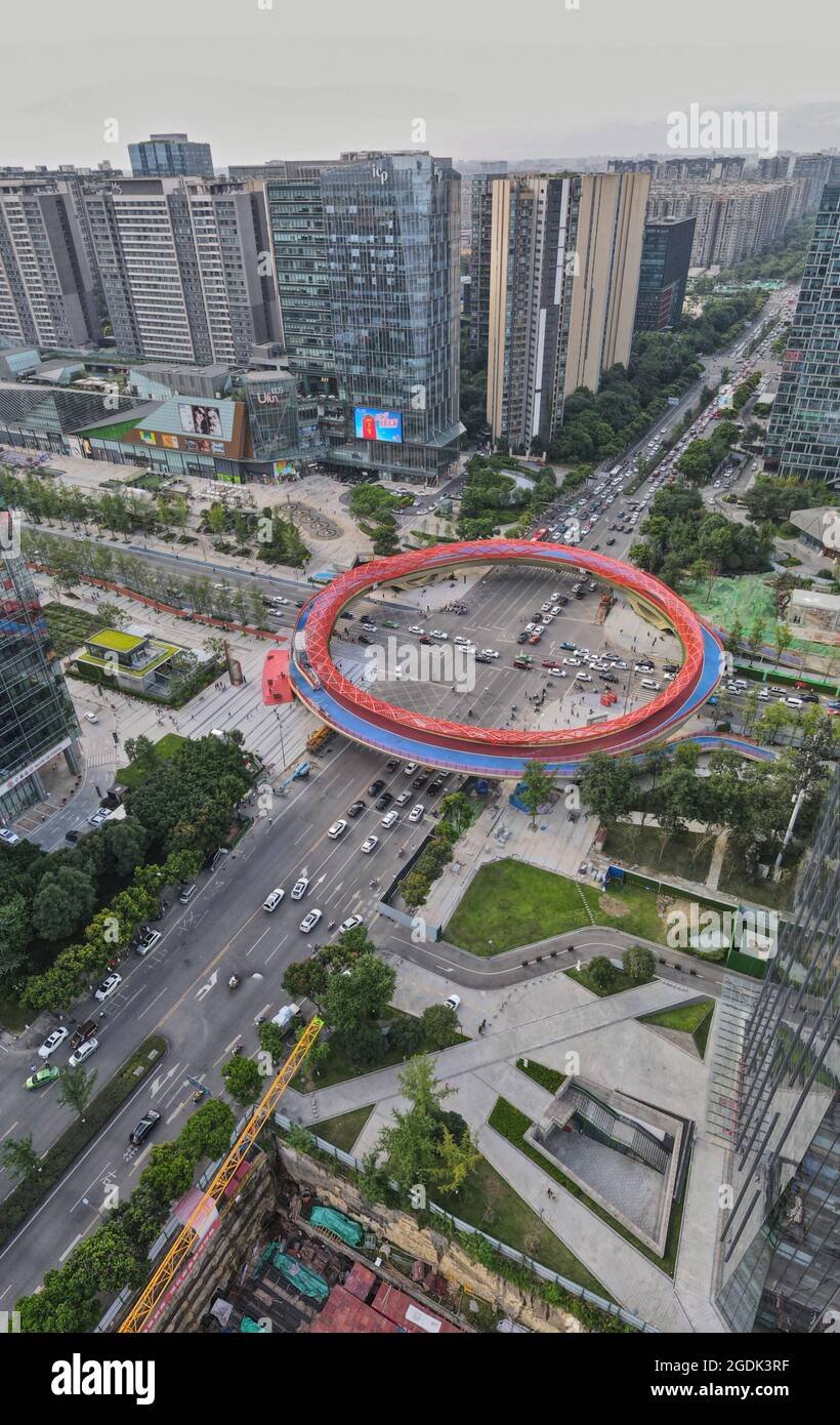 CHENGDU, CHINA - JULY 27, 2021 - Aerial photo taken on July 27, 2021 ...