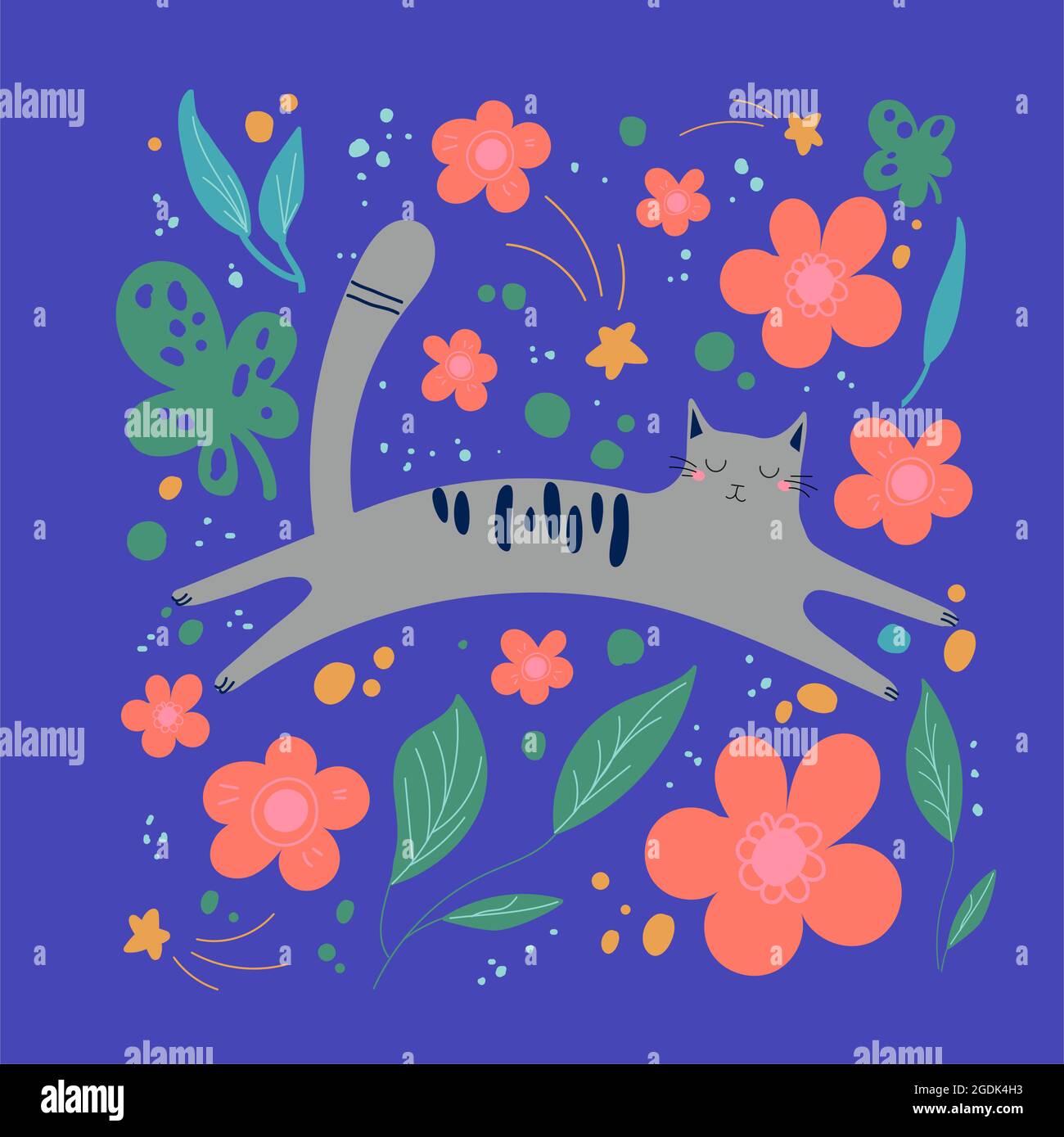 Cat falling paw Cut Out Stock Images & Pictures - Alamy