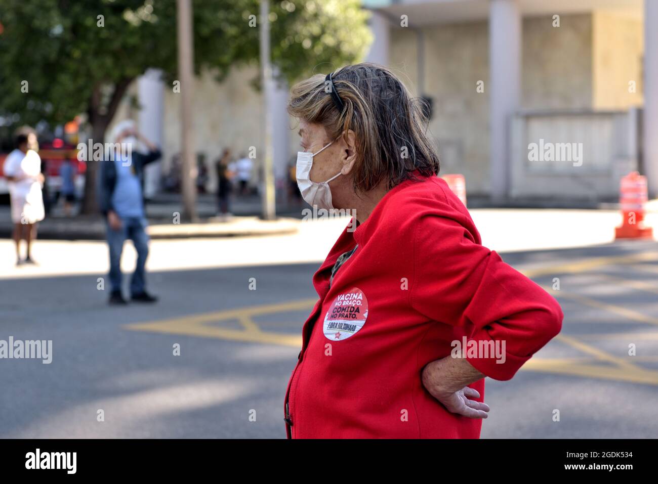Brazil – July 24, 2021: Marchers angry over Brazil's President Jair ...
